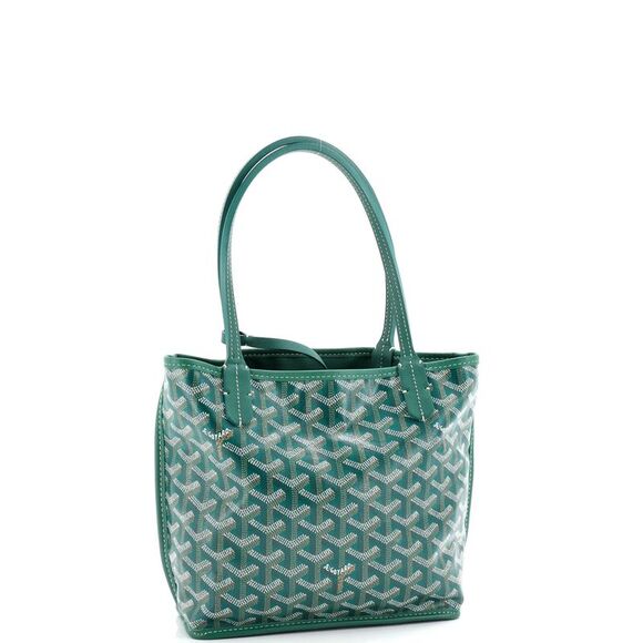 Goyard | Bags | Goyard Anjou Reversible Tote Coated Canvas Mini Green ...